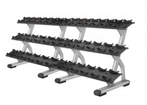 Precor Discovery™ Series 3‐Tier, 10 Pair Dumbbell Rack DBR0814 ...